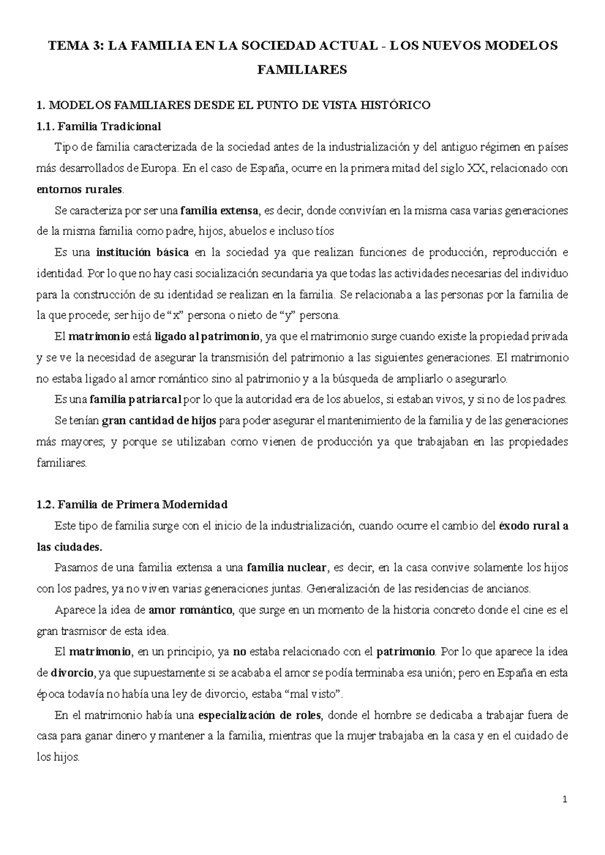 Tema 3 La familia en la sociedad actual - Los nuevos modelos familiares ...