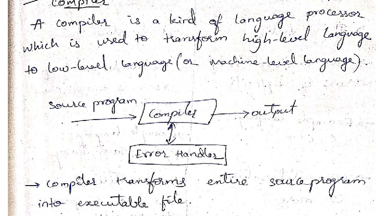Compiler Design: Understanding Compilers and Interpreters - Studocu