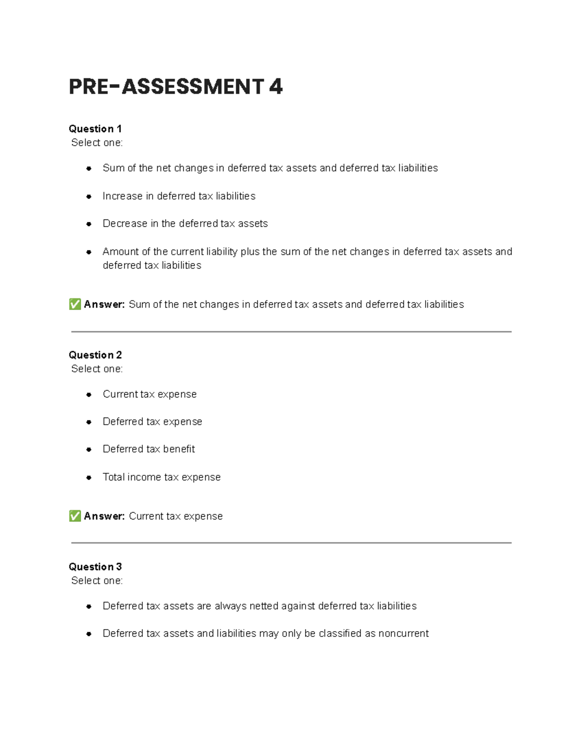 IA 3-Daigler Final Exam Questions on Deferred Tax Accounting - Studocu