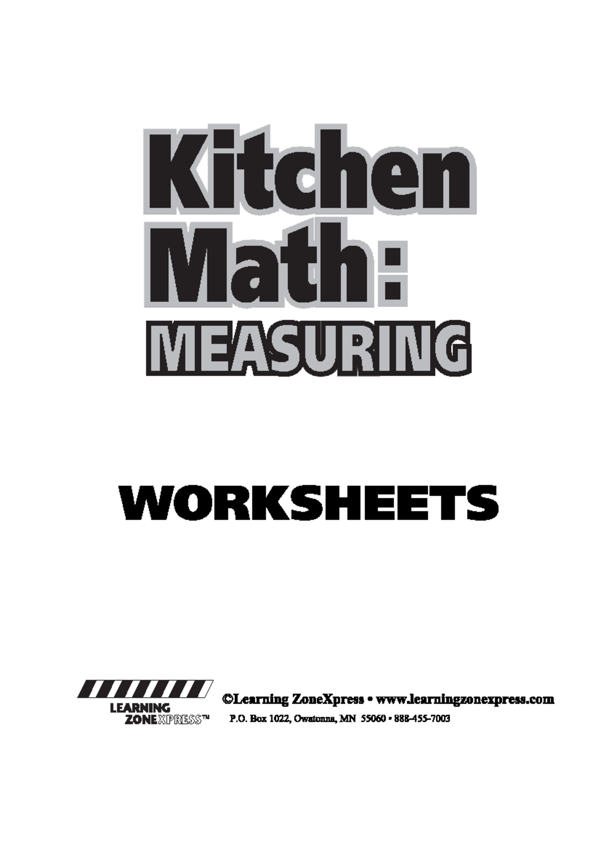 Kitchen math: Measuring worksheets for ZoneXpress W - Studocu