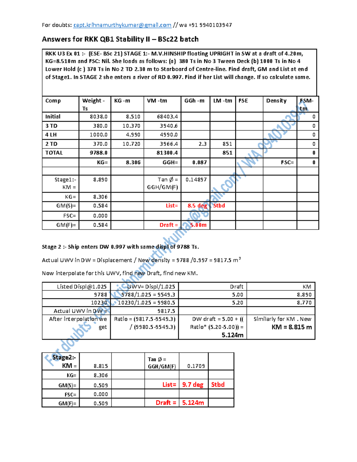 Answers for RKK QB1 Stability II BSc22 Unit 3 Exercises - Studocu