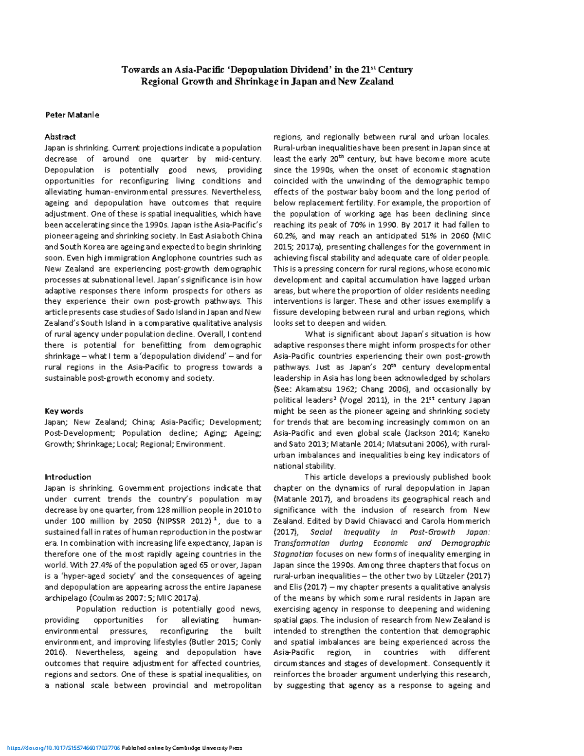 Towards an Asia-Pacific Depopulation Dividend: Growth & Shrinkage in ...