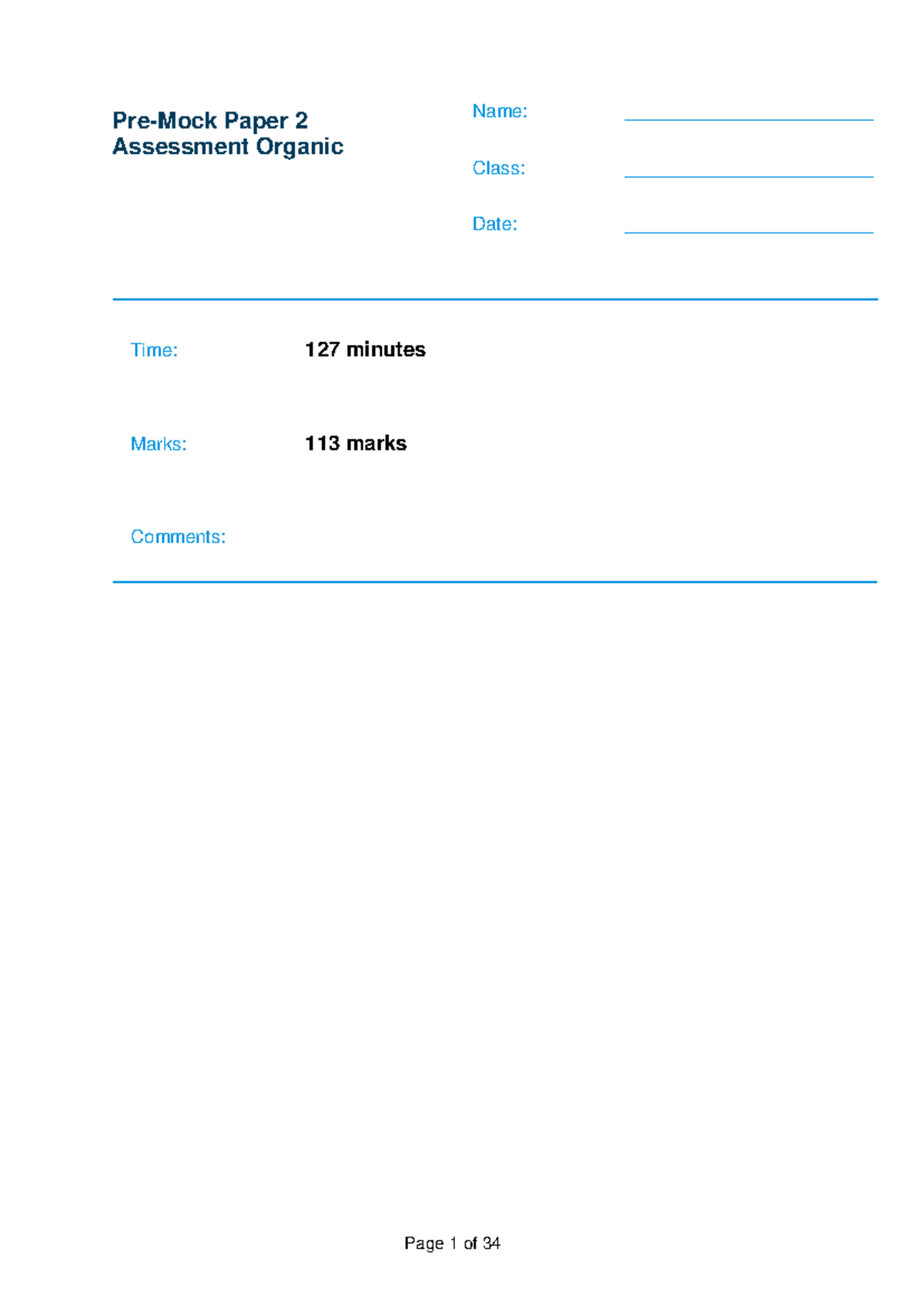 Pre-Mock Paper 2 assessment practice - Pre-Mock Paper 2 Assessment ...