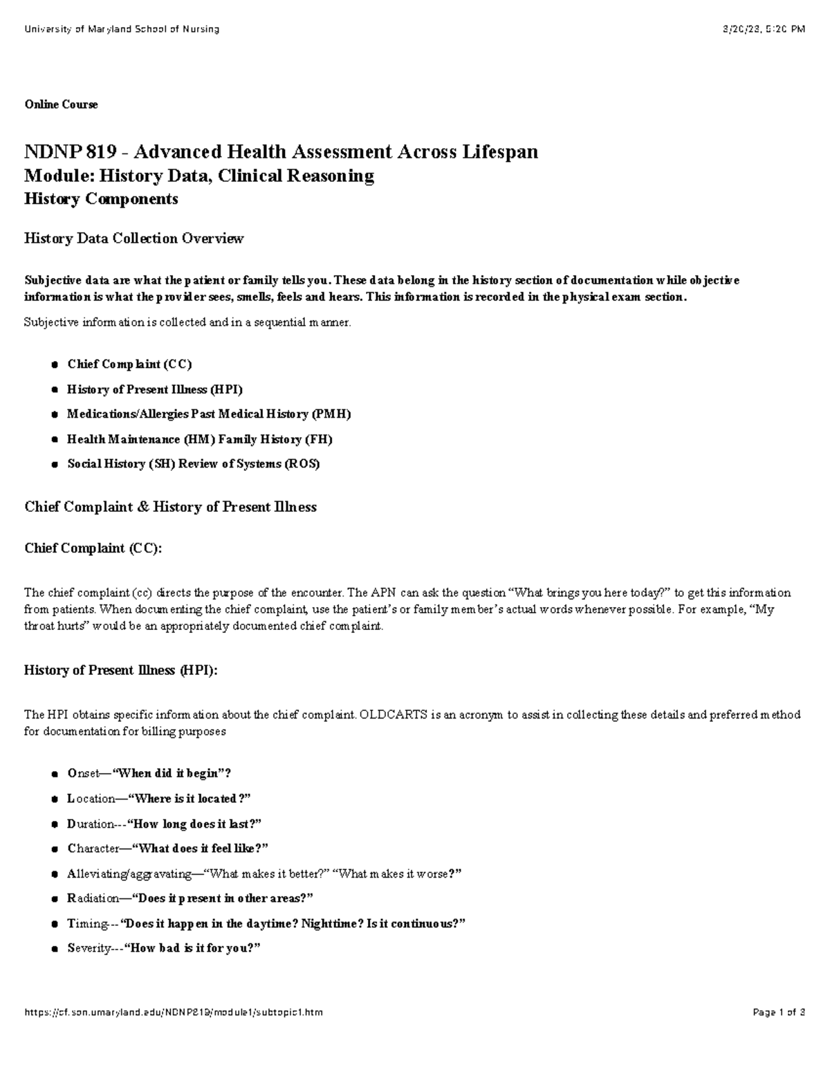 [NDNP 819] H&P Notes for Medsurg Nursing Midterm & Final Exams - Studocu