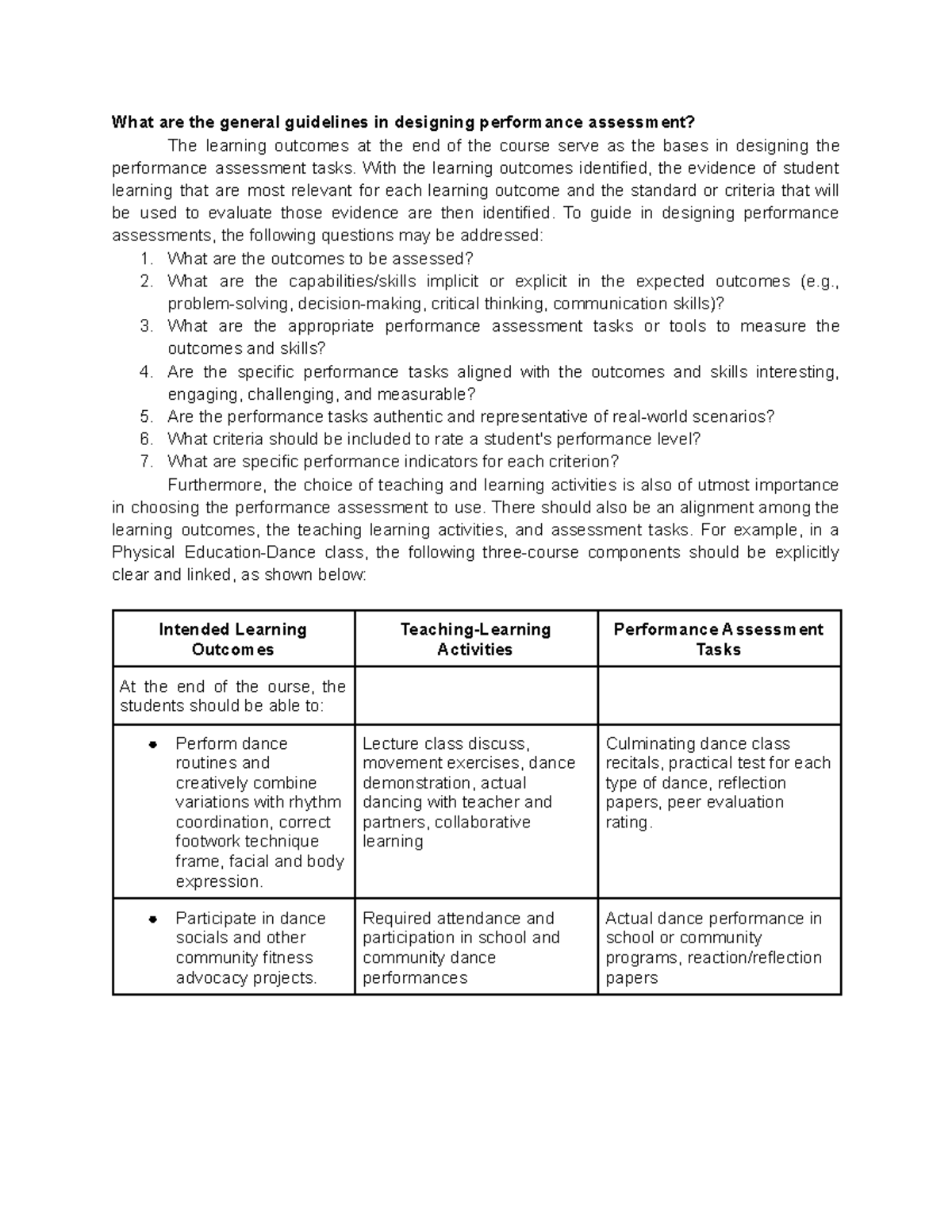 Guidelines for Designing Performance Assessment Tasks in Education ...