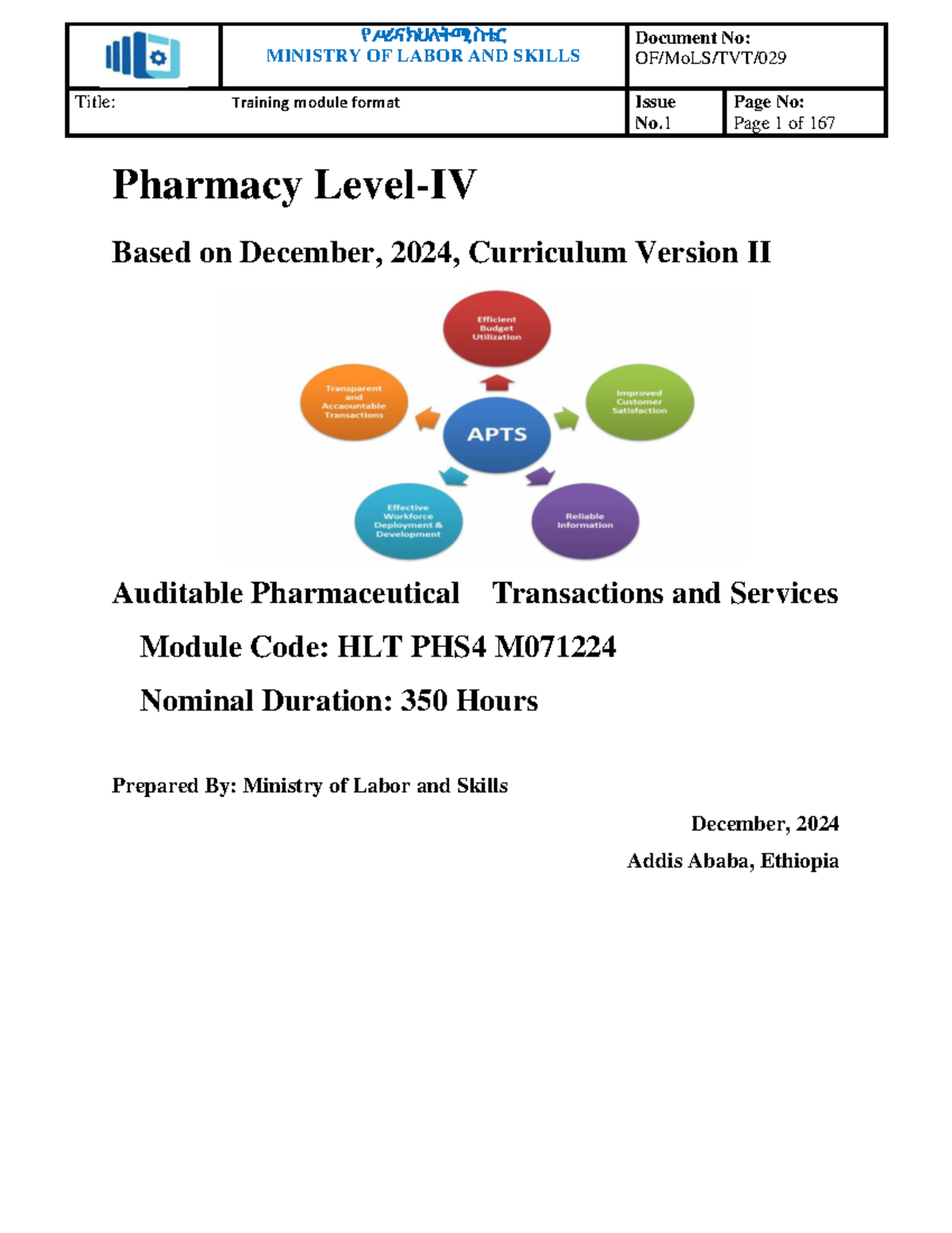 HLT PHS4 M071224: Training Module on Auditable Pharmaceutical ...