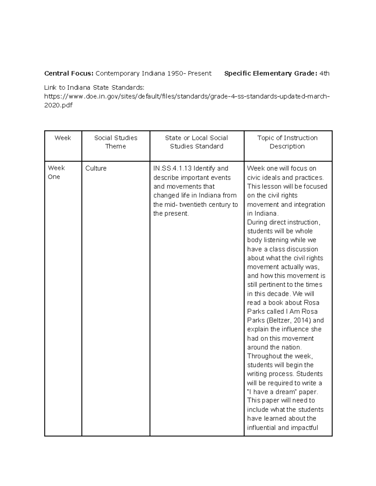 Social Studies Methods Part 1: Teaching Indiana History for 4th Grade ...