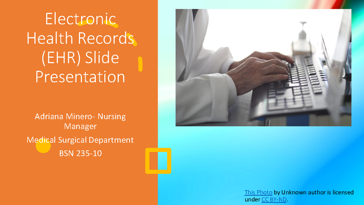 EHR Midterm Presentation - Overview of Electronic Health Records - Studocu