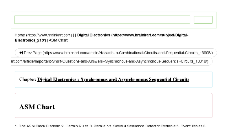 Digital Electronics ECE 101: ASM Chart Overview and Key Concepts - Studocu