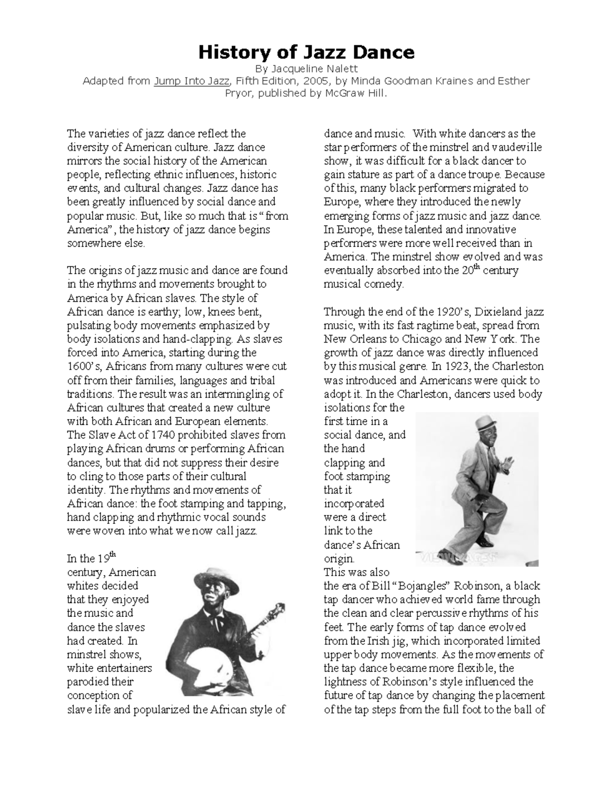 History-of-Jazz - music - History of Jazz Dance By Jacqueline Nalett ...
