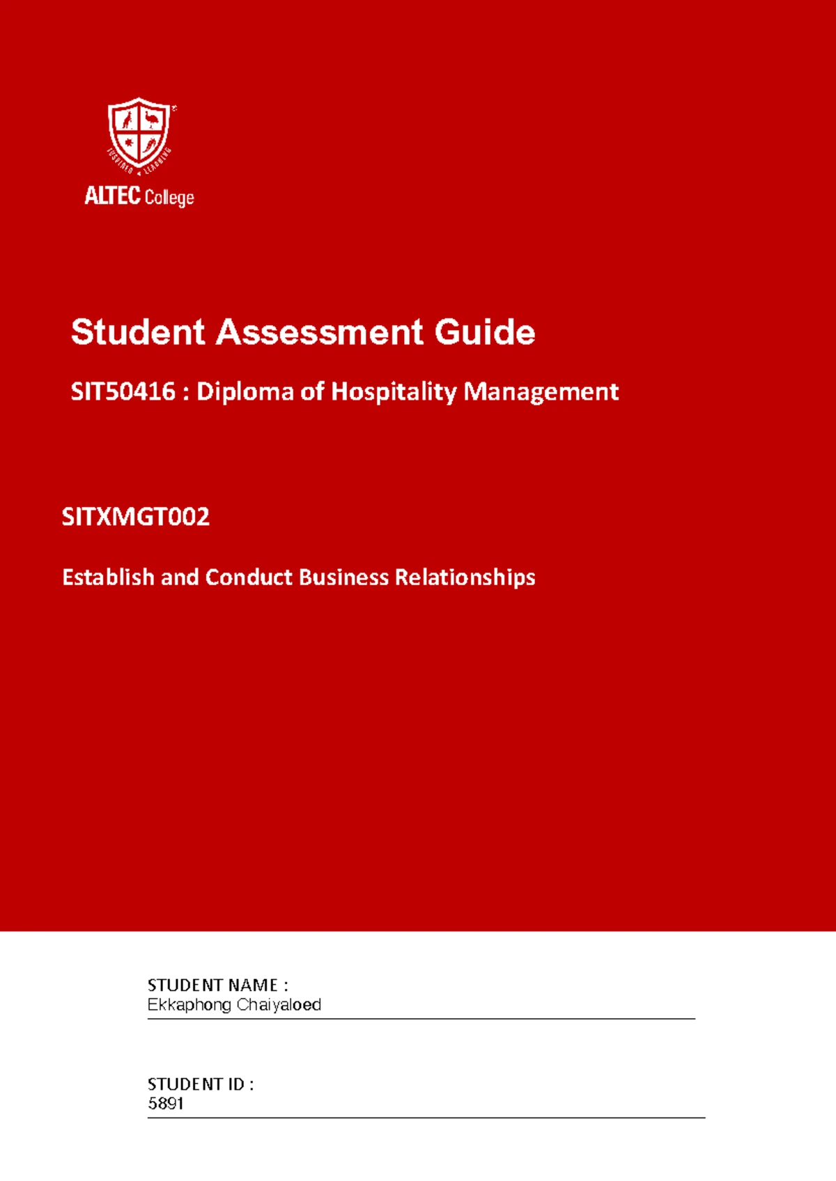 AIBT Sitxccs 015 Assessment 2 - Assessment Tasks and Instructions ...