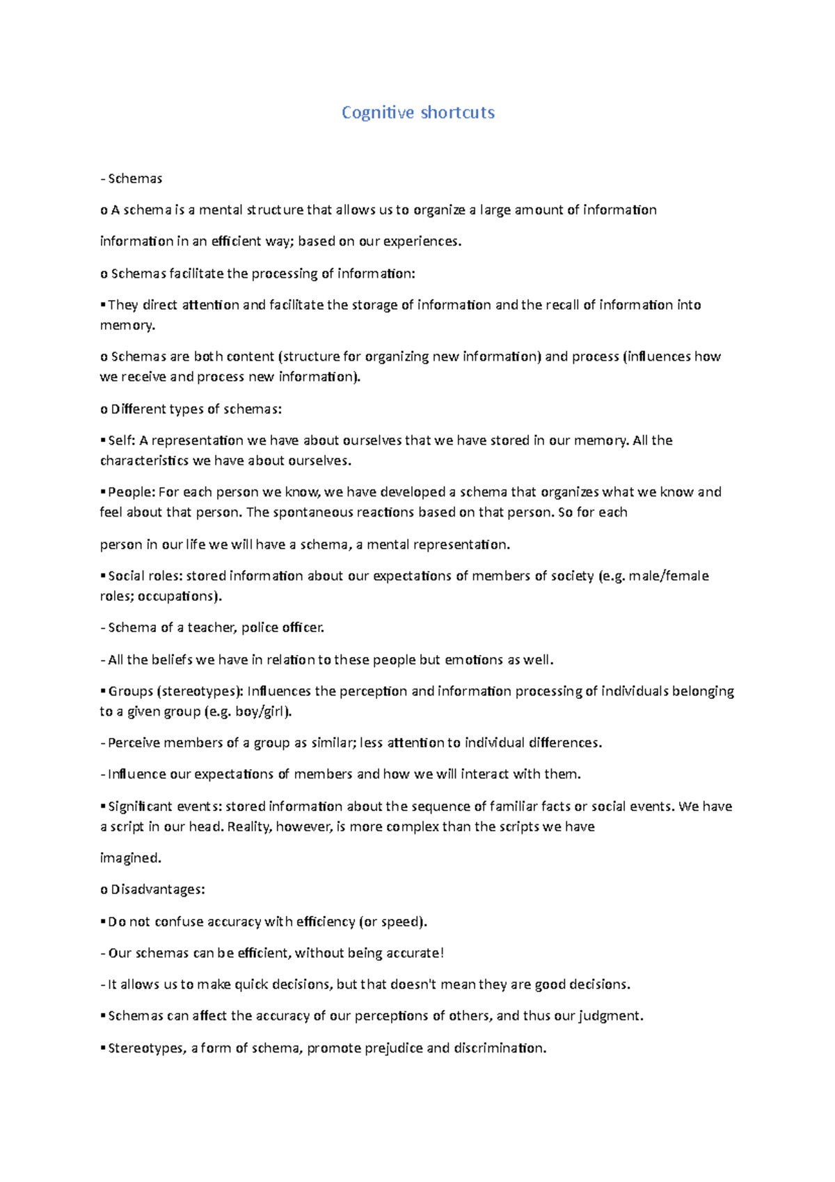Cognitive Shortcuts: Understanding Schemas and Heuristics in Depth ...