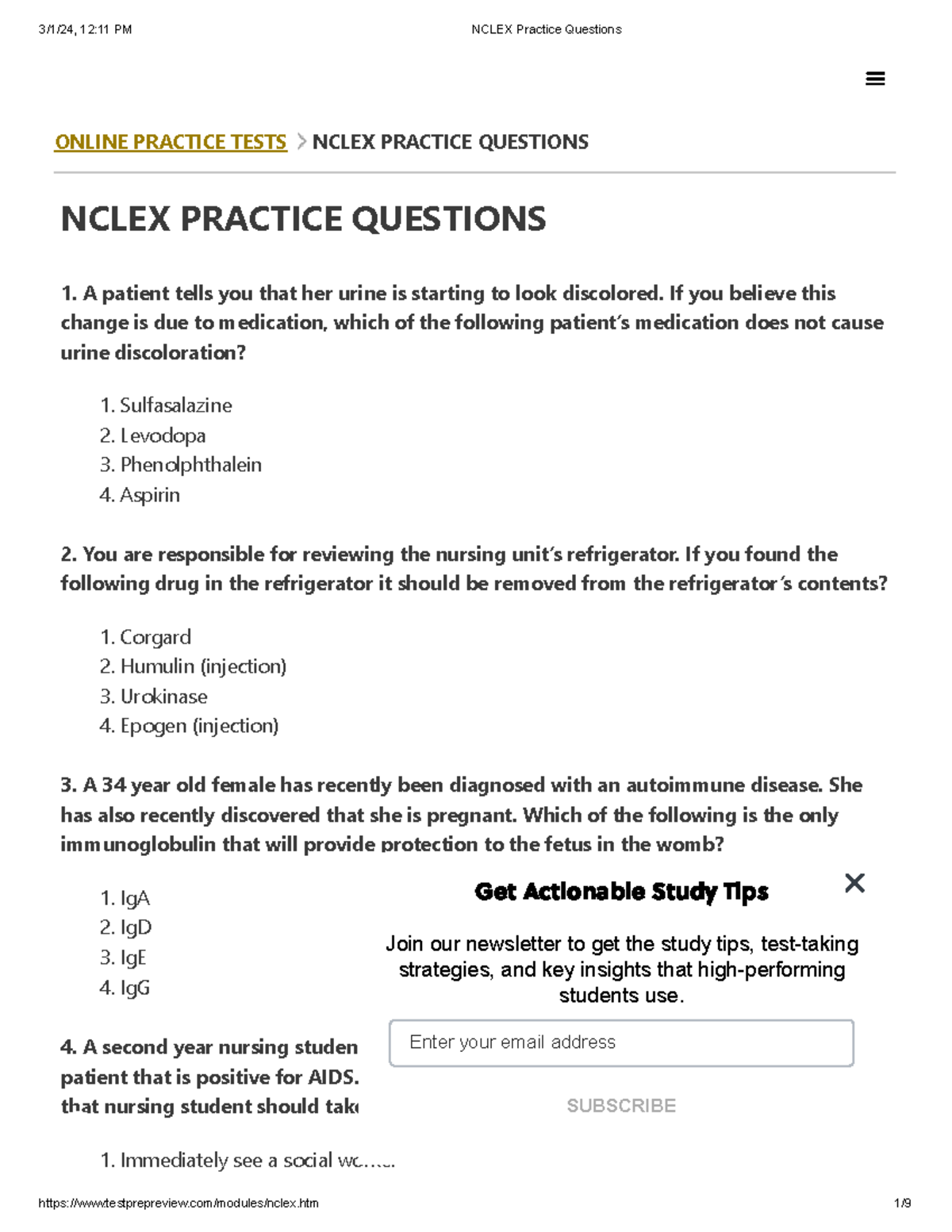 NCLEX RN Practice Questions with Detailed Answers & Explanations - Studocu