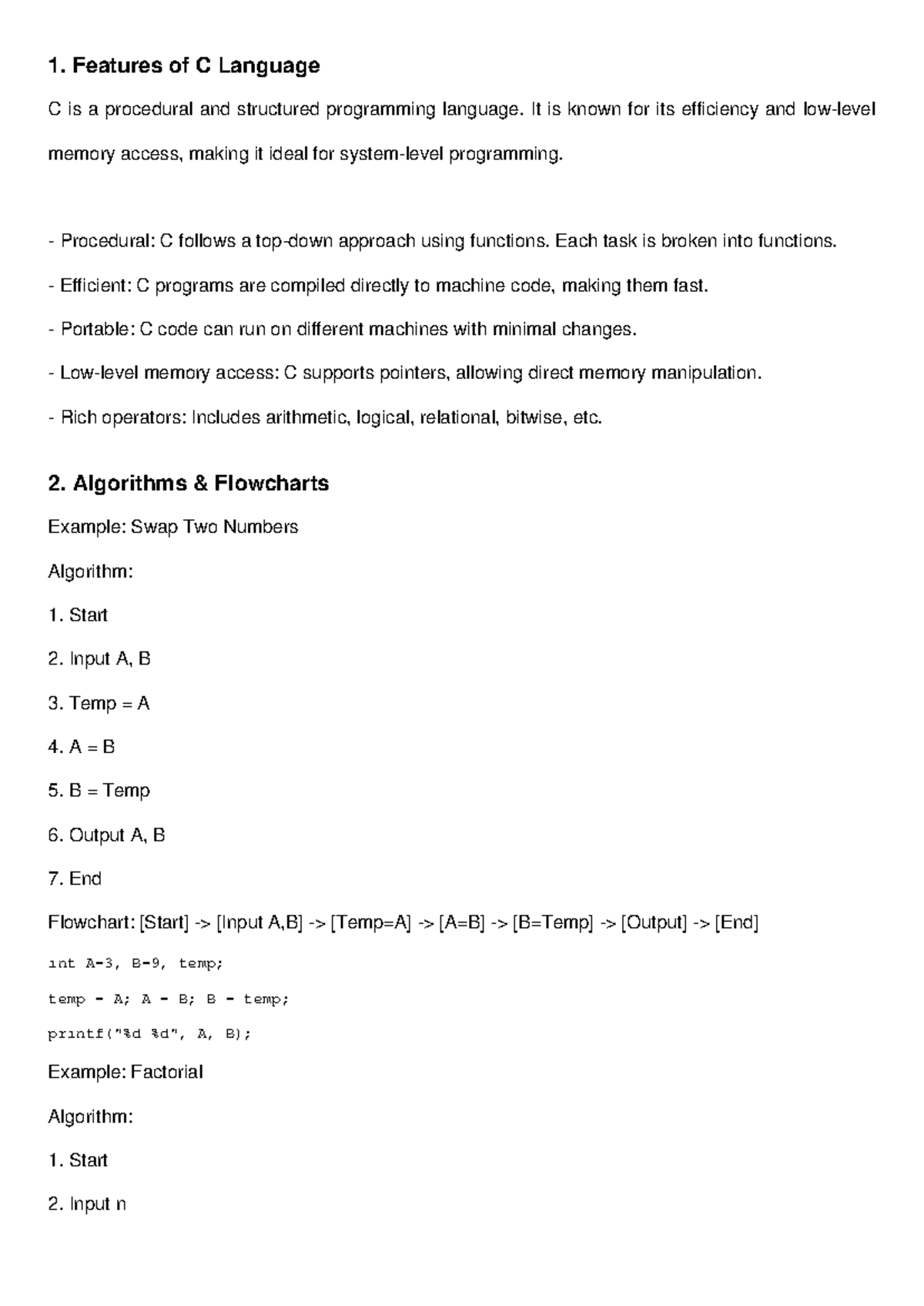 C Programming (C101) Long Answer Study Guide - Studocu