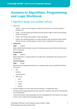 0478 2023 2025 syllabus - Version 2 Syllabus Cambridge IGCSE ™ Computer ...