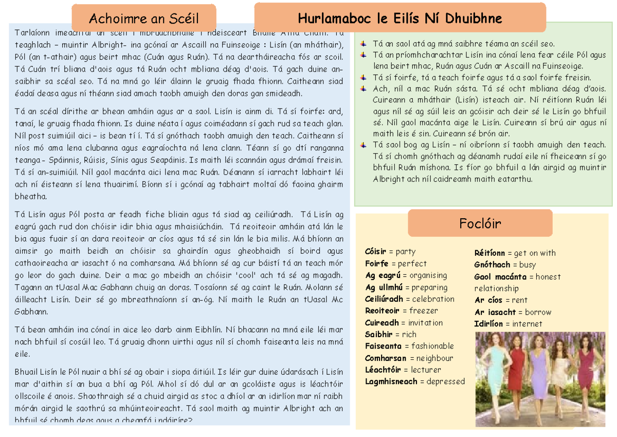 Hurlamaboc Revision Notes (GL) - Analyzing Lisín's Perfect Life - Studocu