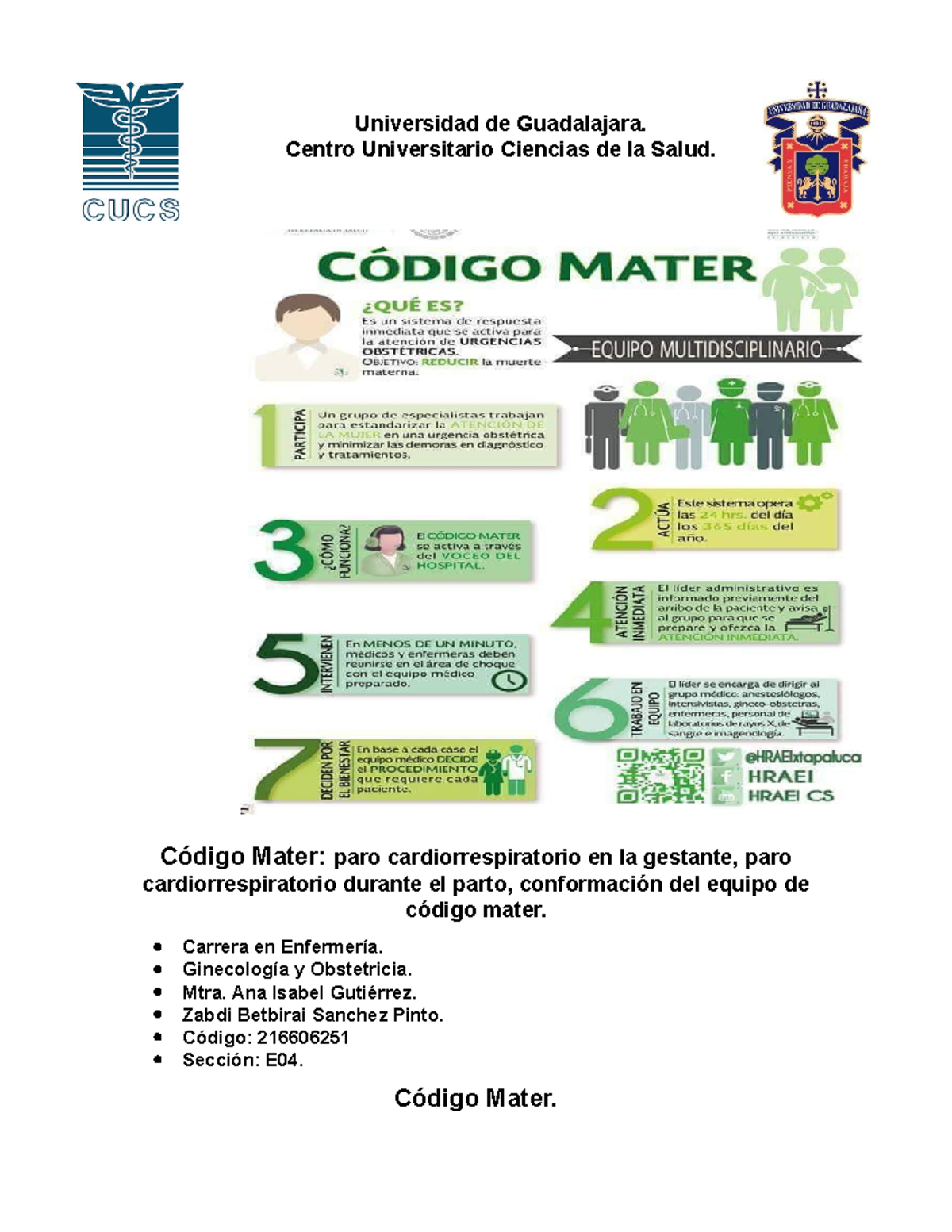 Código Mater - Universidad de Guadalajara. Centro Universitario ...