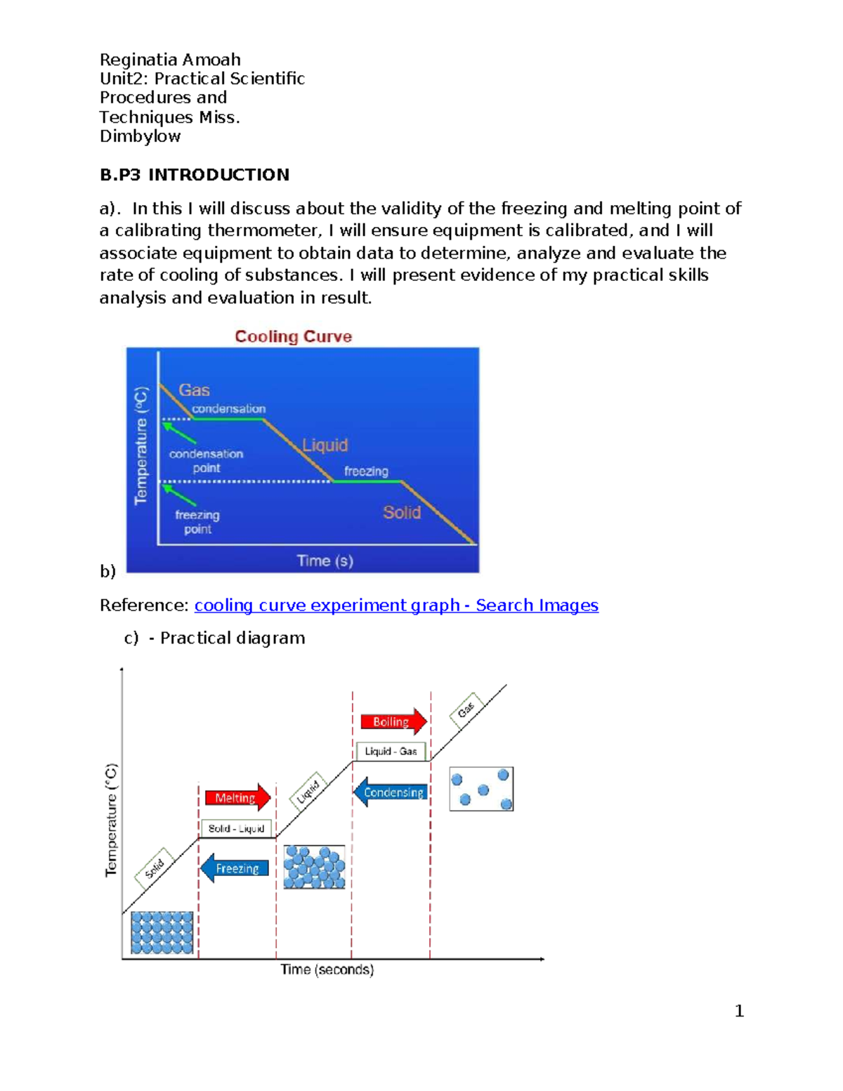 Unit 2: Practical Scientific Procedures & Techniques - Cooling Curve ...