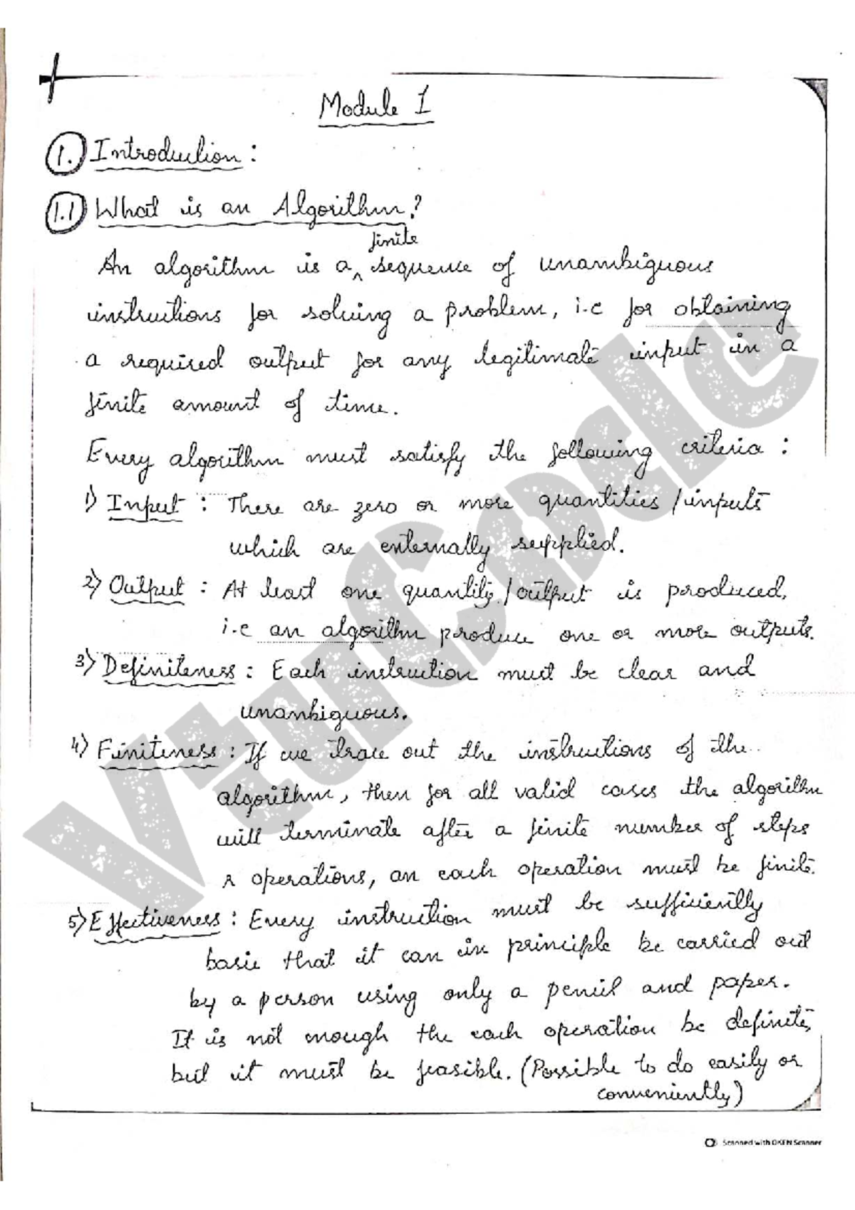 BCS401 Module 1: Introduction to Algorithms and Their Analysis - Studocu