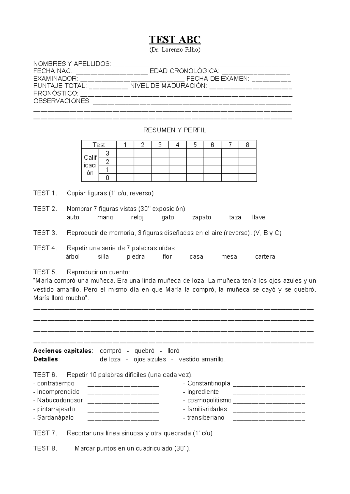 Test ABC (2024) - copia - Test 2024 - TEST ABC (Dr. Lorenzo Filho ...
