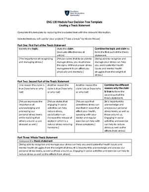 Eng 130 short paper - ENG 130 Module One Reading Response Template ...