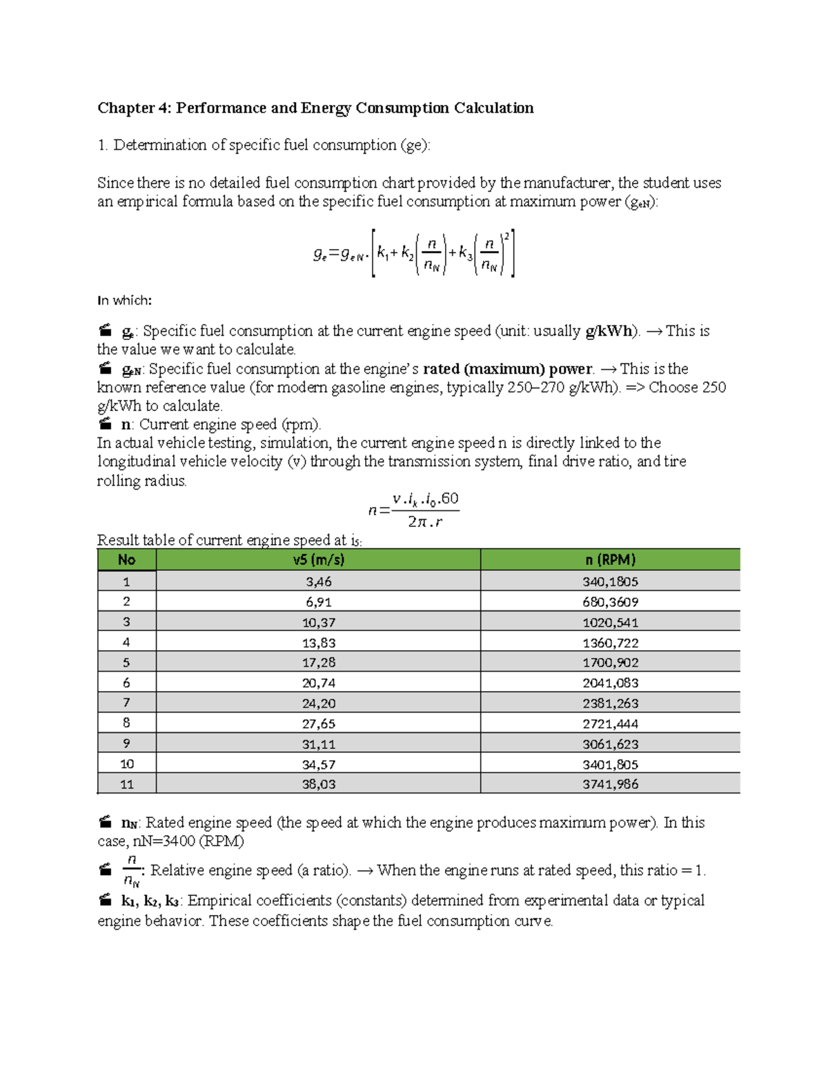 Chapter 4: Performance & Energy Consumption Calculations (ENG 101 ...