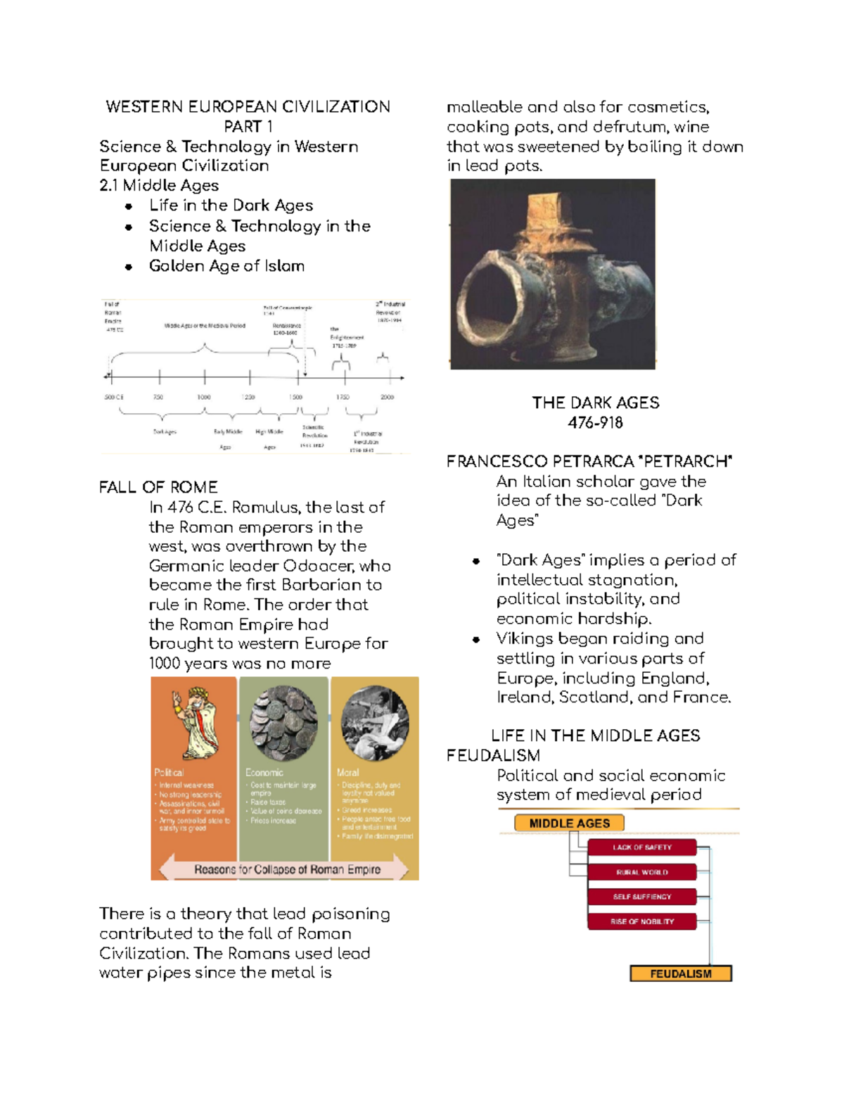 STS 2: Science and Technology in Western Civilization During the Middle ...
