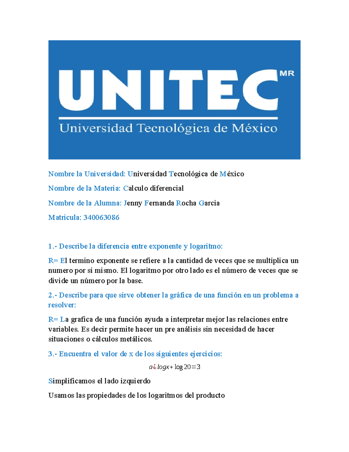 Repaso de Cálculo Diferencial - UTM - Material de Estudio - Studocu