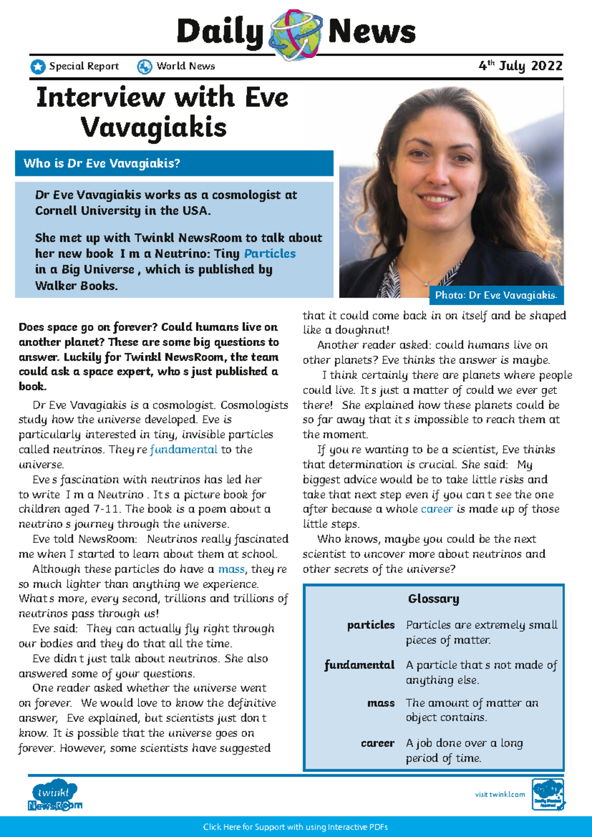 Interview with Dr. Eve Vavagiakis: Insights on Neutrinos & Space - Studocu