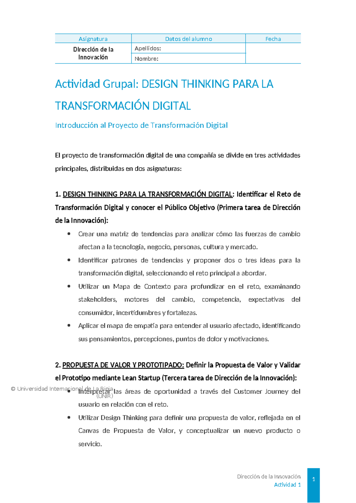 Actividad 1: Transformación Digital en Homegaming mediante Design ...