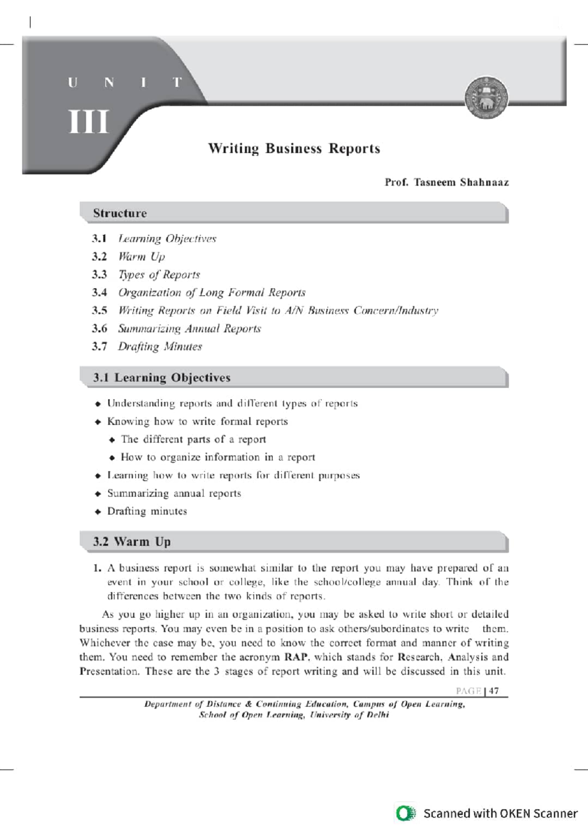 Writing Business Reports (SEC_ Business Communication) - Studocu