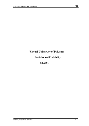 STA301-Mid term Solved MCQs With References - STA301- Statistics and ...