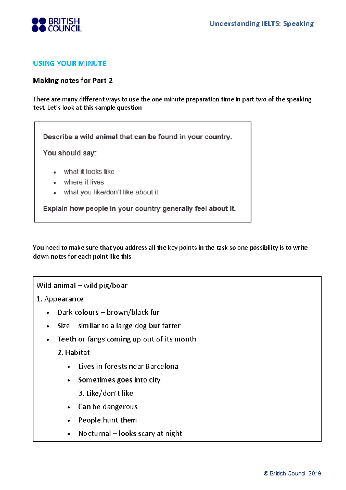 IELTS Speaking Week 2: Effective Note-Making Strategies - Studocu