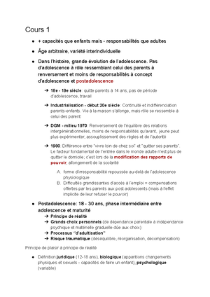 Notes cours 2 - COURS 2: Le modèle écosystémique de Bronfenbrenner: l ...