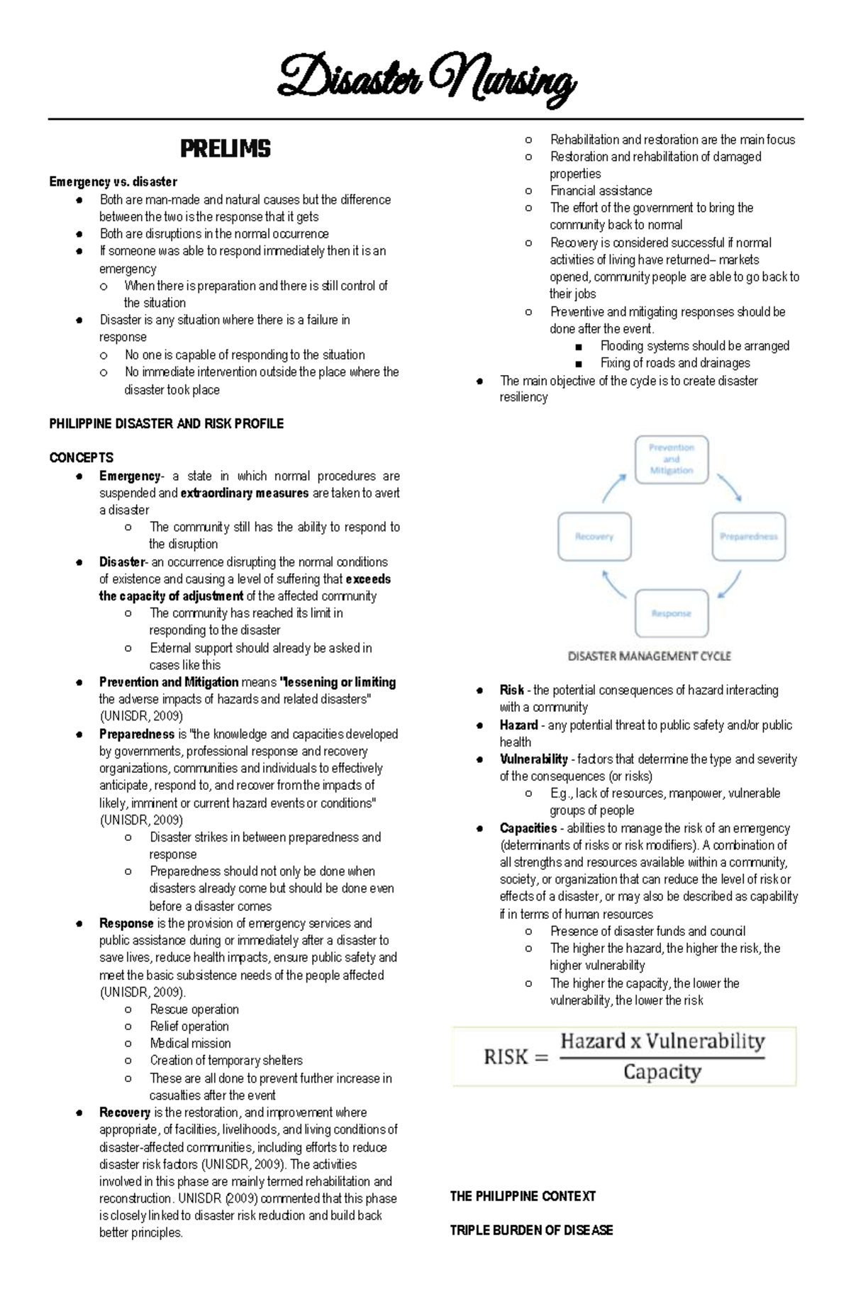 Disaster Nursing Notes 1111: Understanding Emergencies vs. Disasters ...