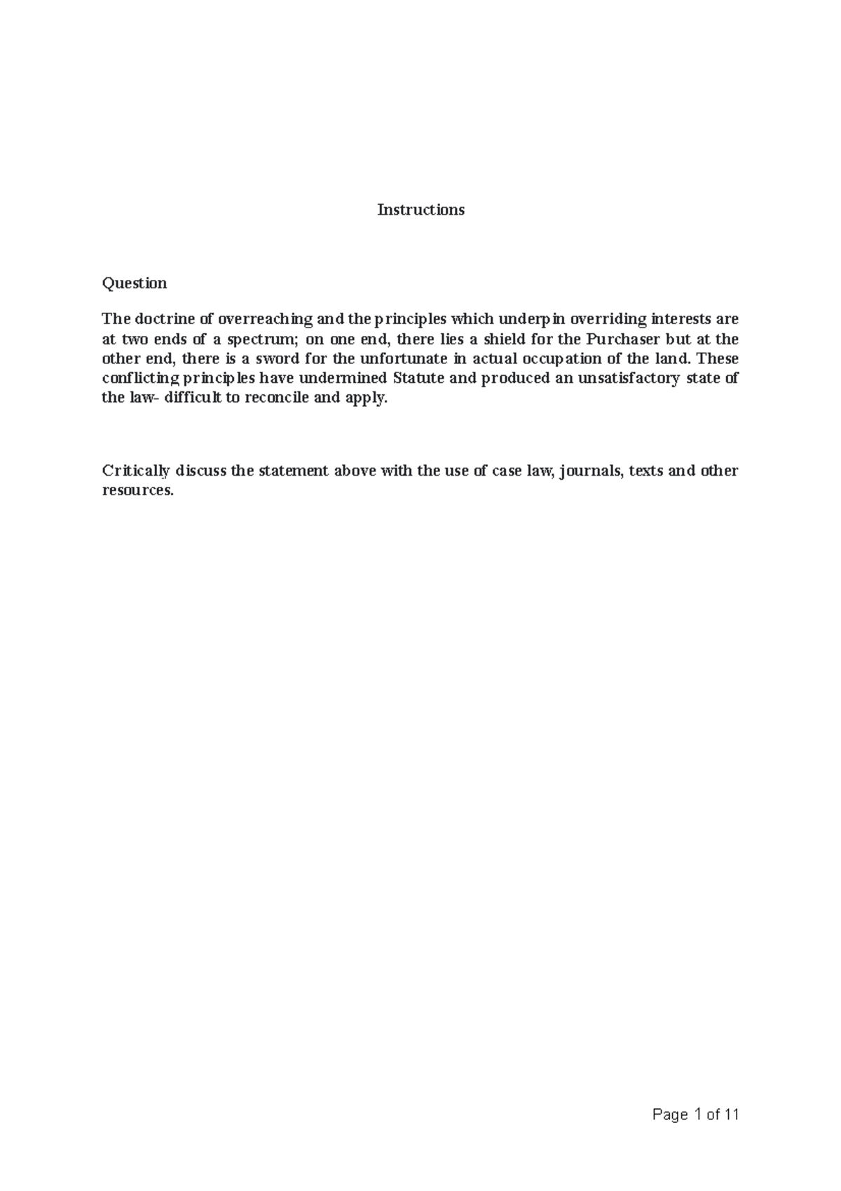 Real Property Law: Analyzing Overriding Interests & Overreaching ...