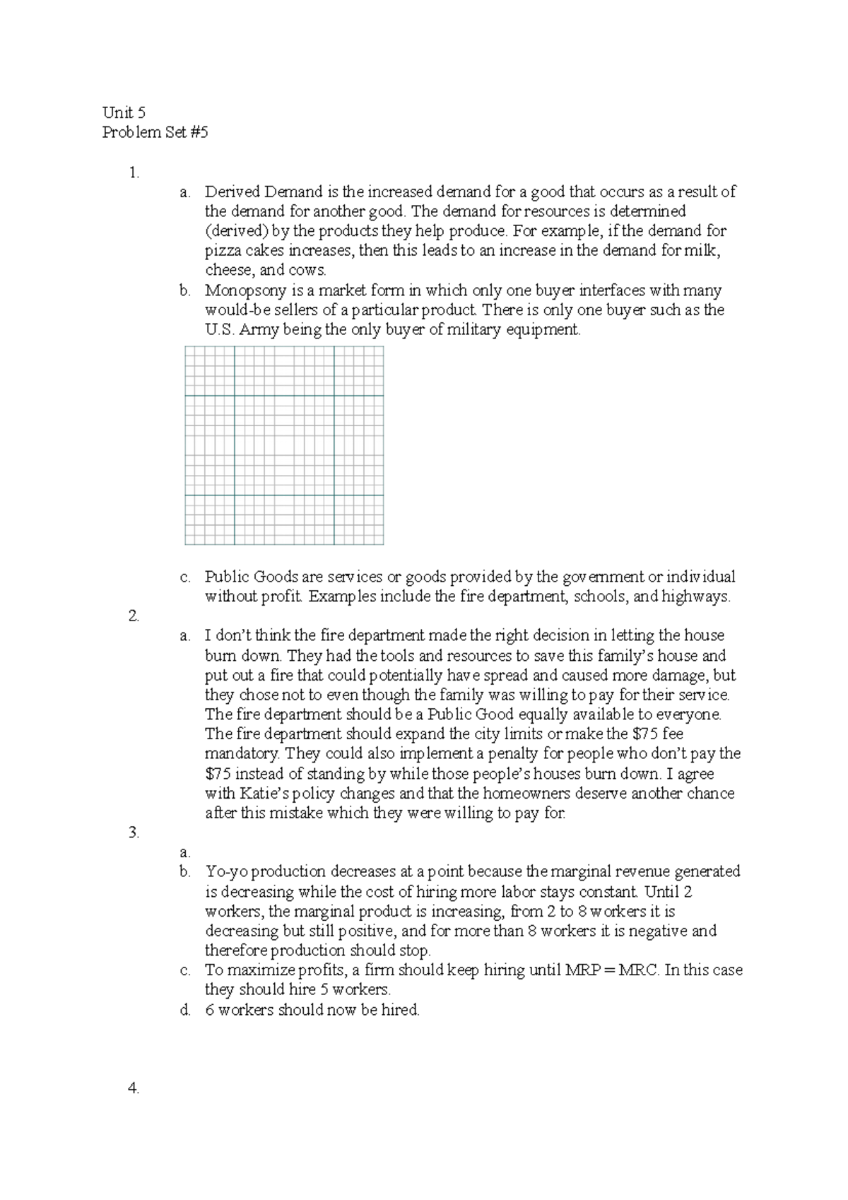 Unit 5 Problem Set #5: Resource Markets & Market Failures Analysis ...