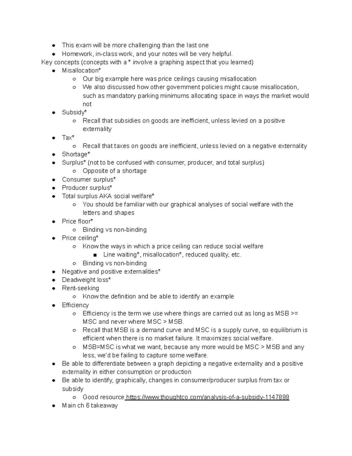 ECO 101 Final Exam Review: Key Concepts and Graphs - Studocu
