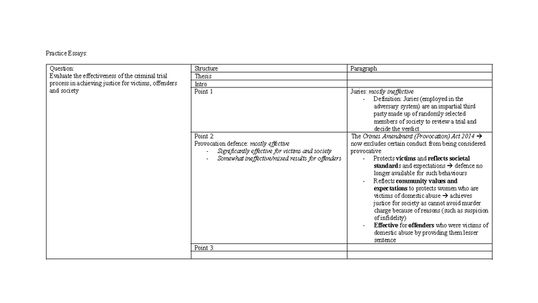 Crime Law Reform Essay Templates: Evaluating Justice in Trials - Studocu