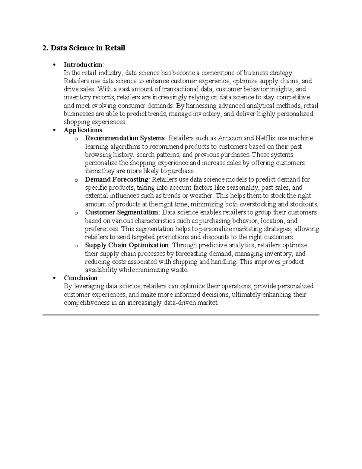 2. Data Science in Retail: Enhancing Strategy & Customer Experience ...