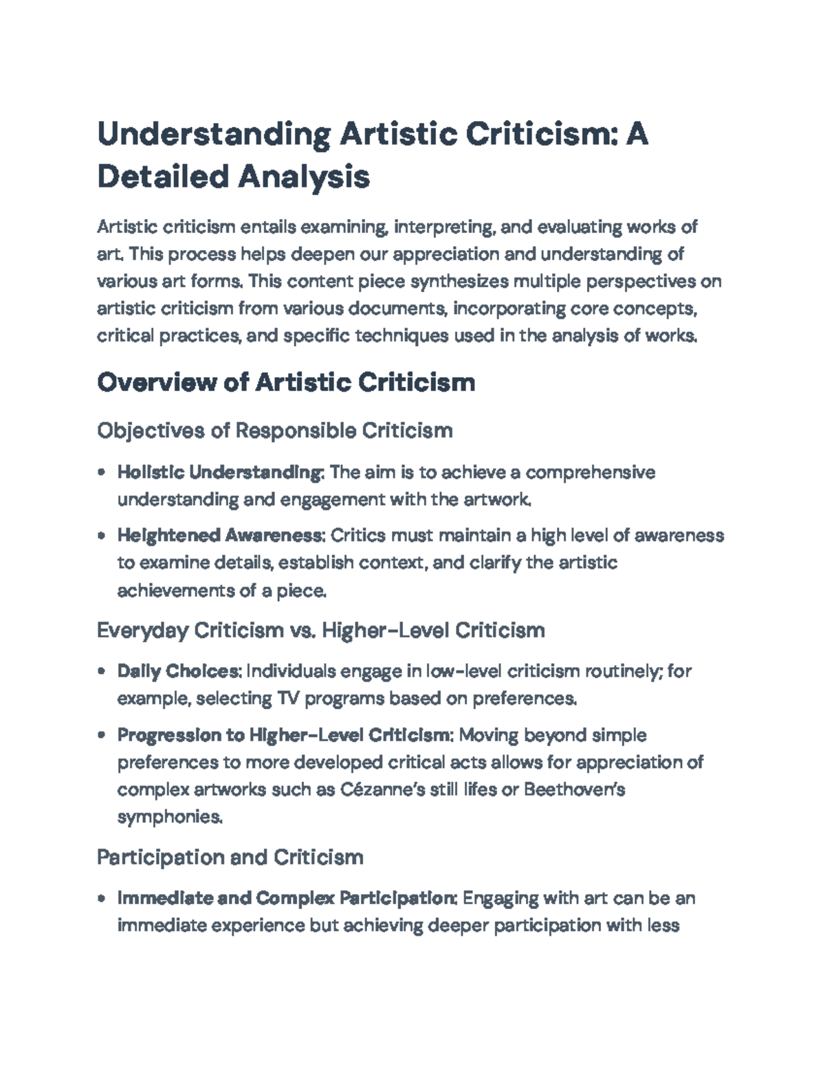 Artistic Criticism: Understanding Techniques and Case Studies in Art ...