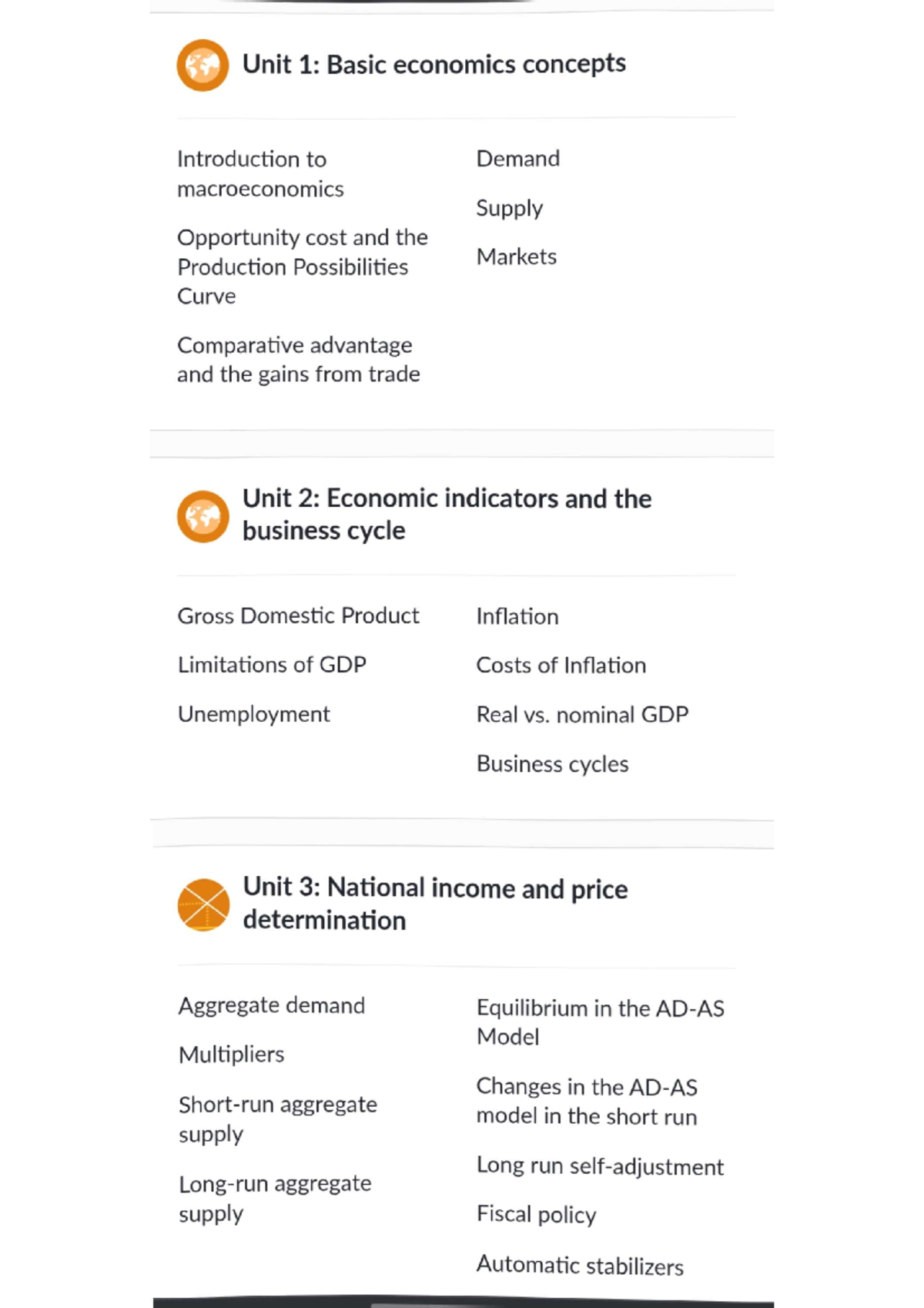 Macro Economics - Course summary - Unit 1: Basic economics concepts ...