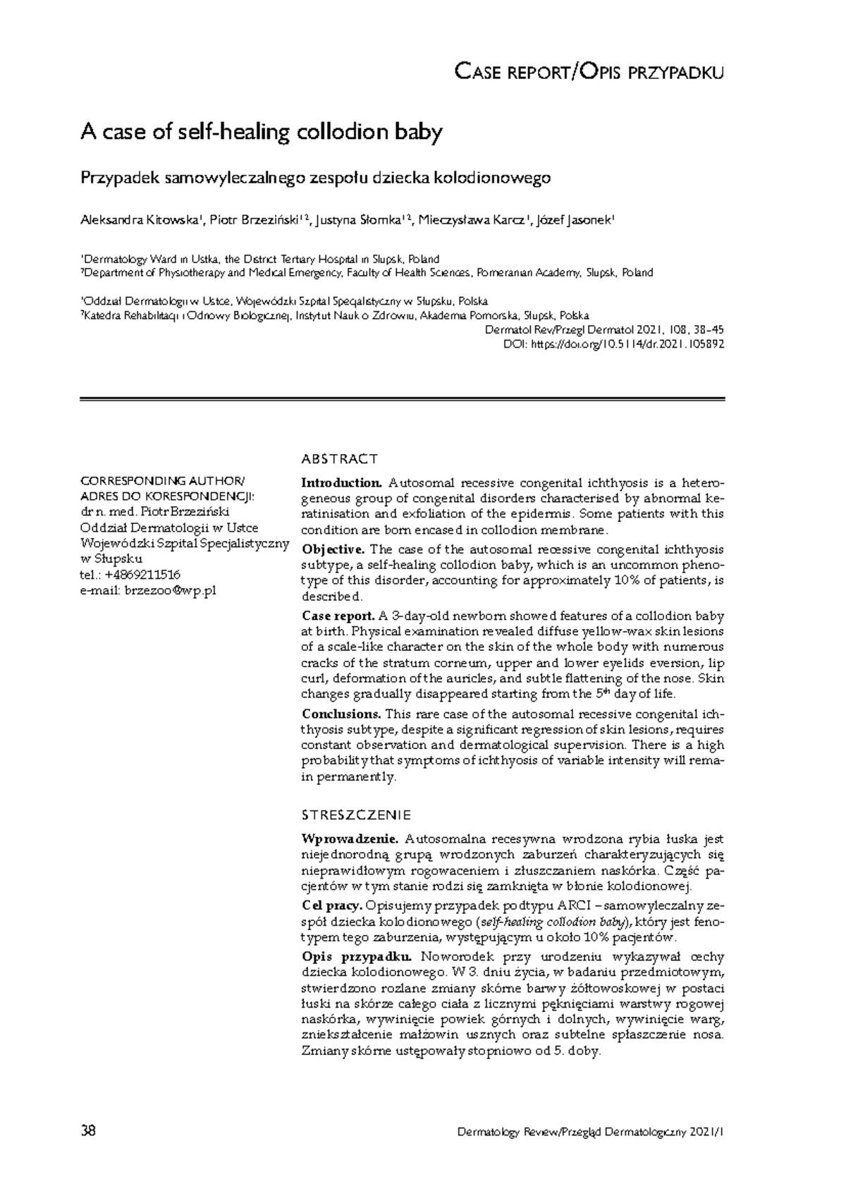 ARCI Case Study: Self-Healing Collodion Baby Report - Studocu