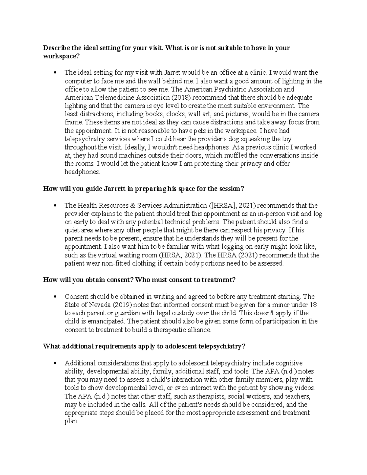 W7 Collaboration Cafe: Preparing for Adolescent Telepsychiatry Sessions - Studocu