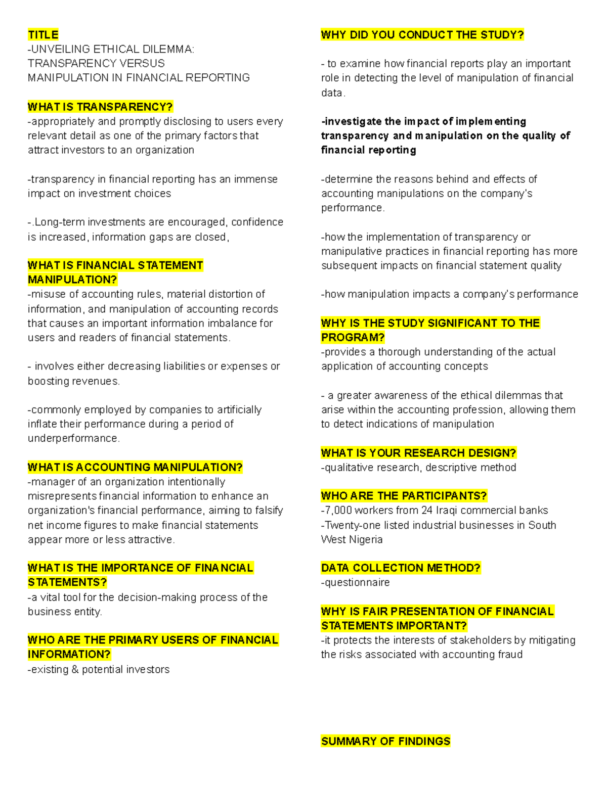 Unveiling Ethical Dilemma: Transparency vs. Manipulation in Fin ...