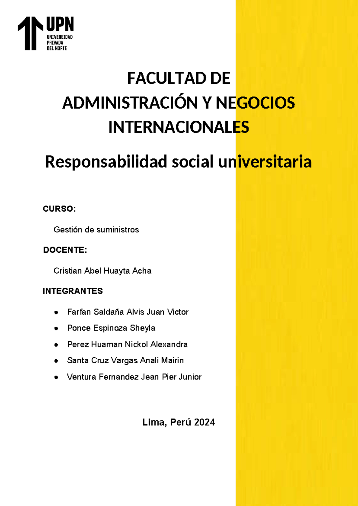 Mejoras en la Cadena de Suministro: Responsabilidad Social en RSU2 ...