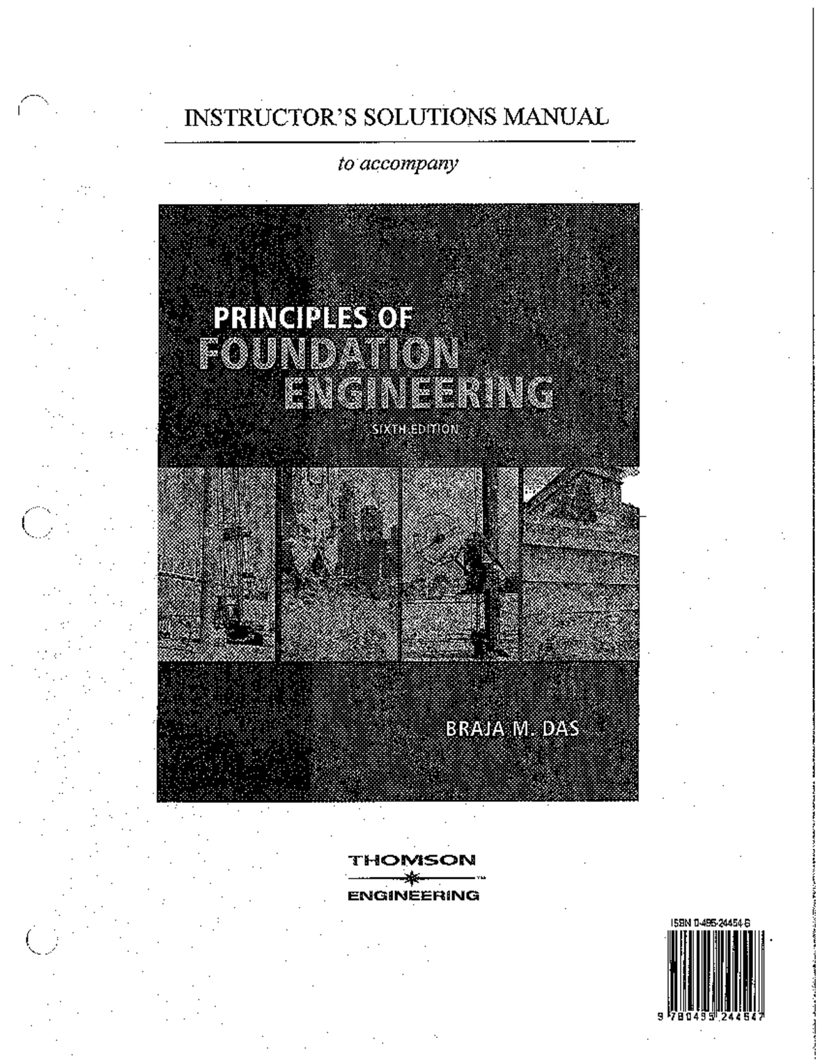 Solutions Manual for Principles of Foundation Engineering (6th Ed.) - Studocu