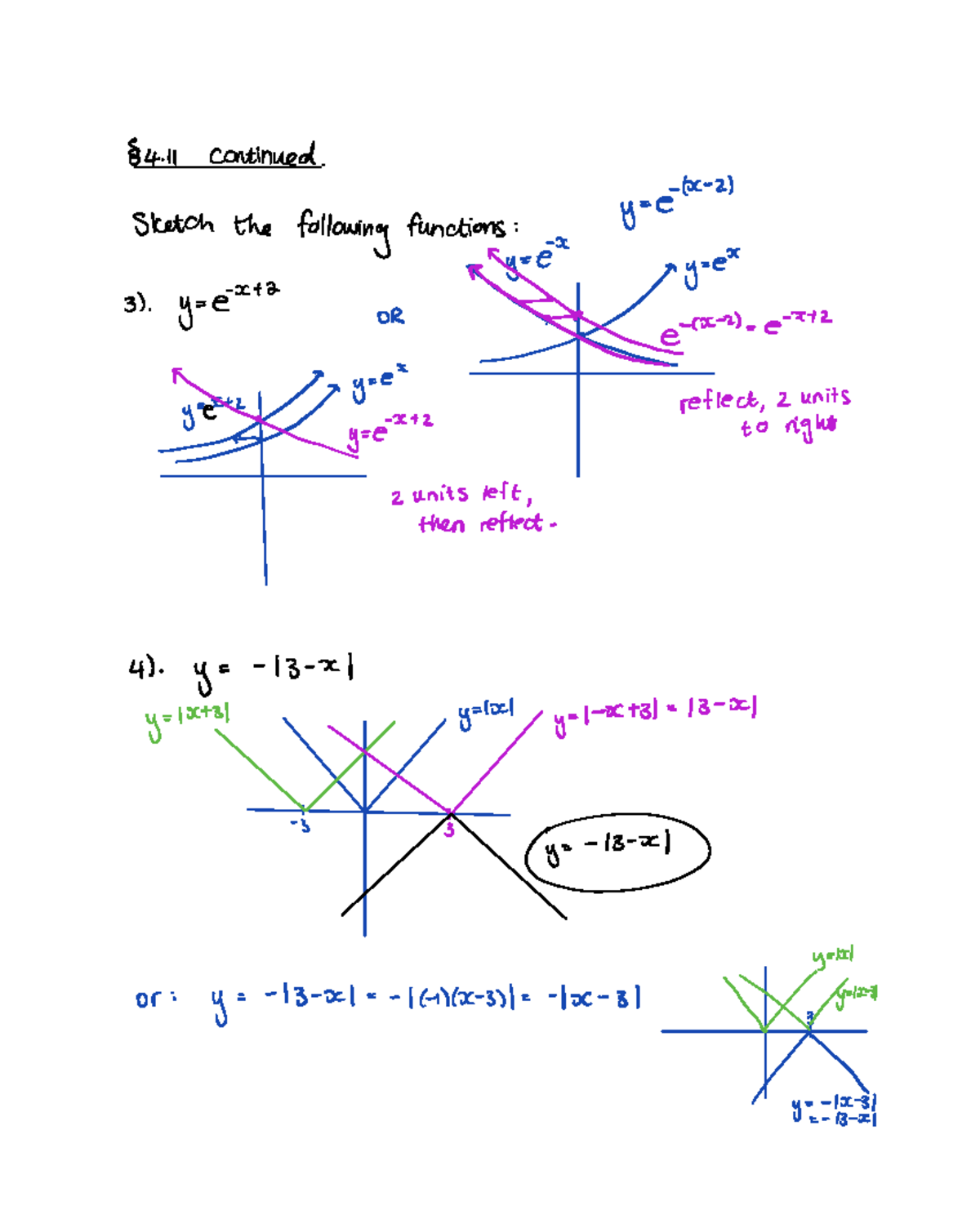 Functions Sketching Practice - Challenge Questions - Studocu