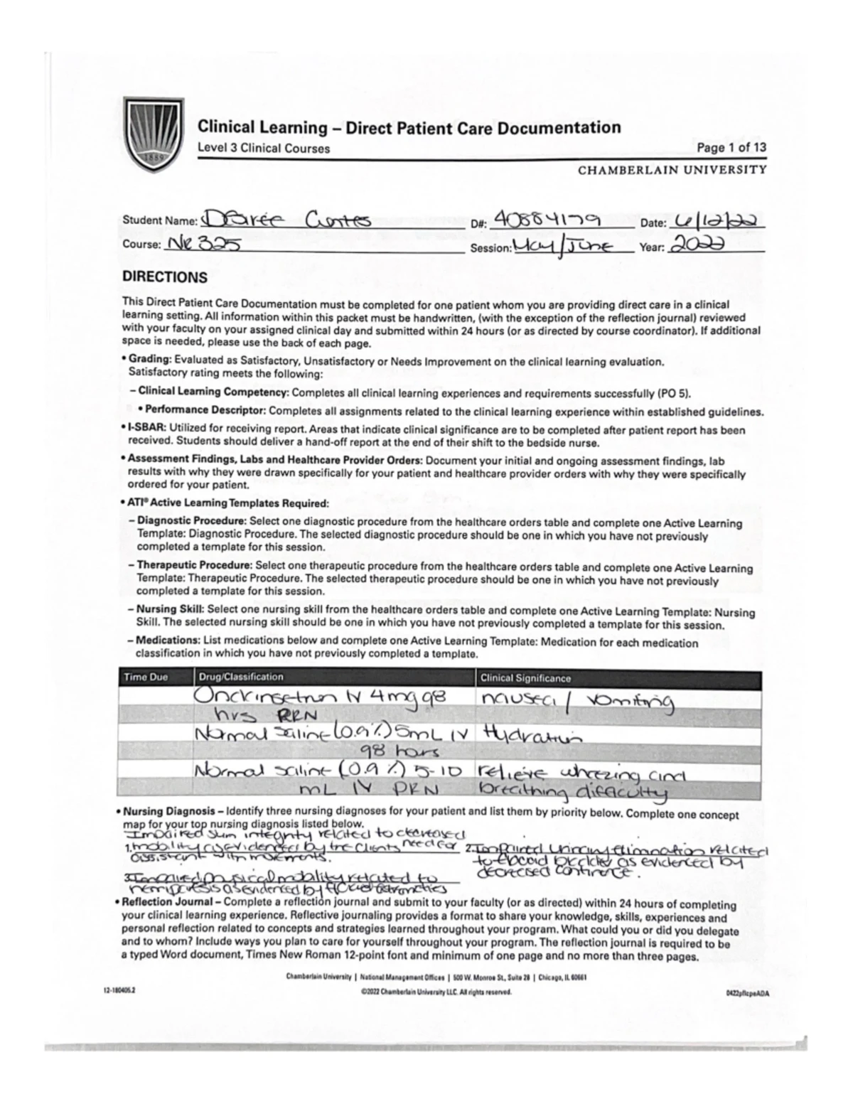 Week 4 Edapt NR 325 Nursing Care Altered Chronic Neurologic Function ...