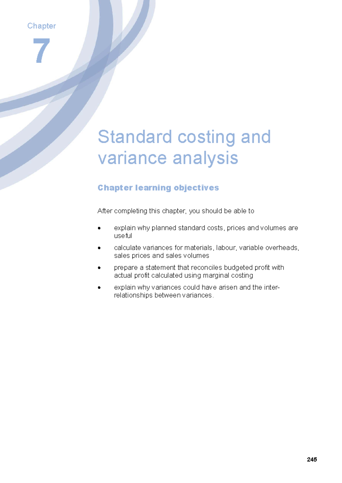 LOBJ19 0007443 - Additional notes - Standard costing and variance ...